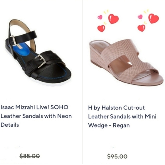 H by Halston | Shoes | Nwt Leather Snake Embrossed Slides Sandals ...